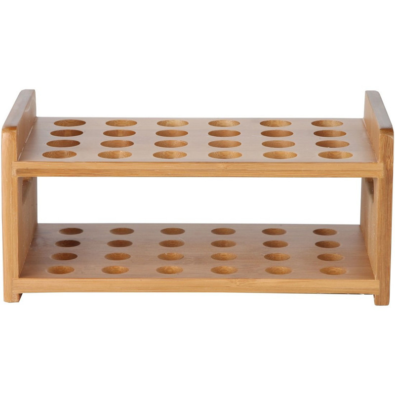 Buy Bamboo Shot Glass Holder Test Tube Rack For 24 Test Tubes from ...