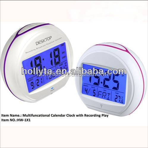 Buy Blue Backlight Digital Alarm Clock Voice Recorder from Shenzhen ...