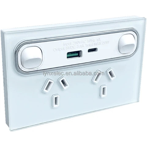 Buy Caravan Motor Home Camper Double Pole 10amp Twin Power Point Gpo ...