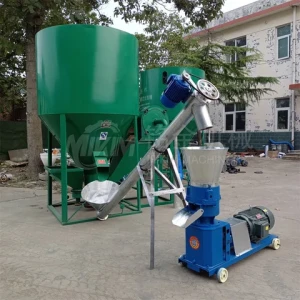 Buy Chicken Cattle Pig Farm Tmr Vertical 1 Ton 1.5ton Animal Feed Grinding Mixing Machine ...