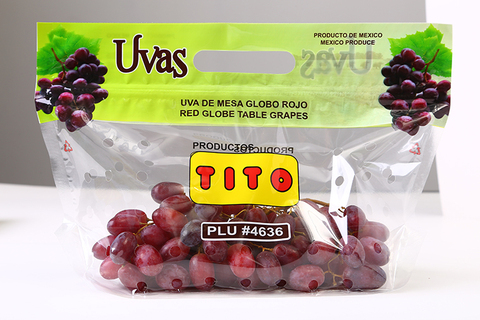 Buy Clear Fresh Fruit Packing Bag With Zipper And Breath Hole For ...