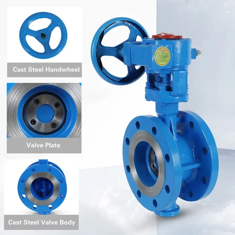 Buy D343h-16c Manual Flange High Temperature Steam Resistant Cast Steel Worm Gear Hard Seal ...