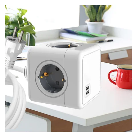 Buy Eu Switch And Socket Standard Dual Usb And Plug Fast Charging Cube ...