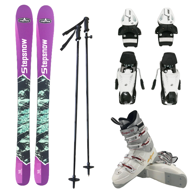 Buy Freestyle Skis Set Snow Binding And Snow Boots Shoes Alpine Ski ...