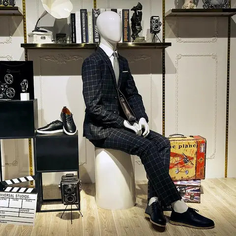 Buy Full Body Handsome Male Uniform Formal Suit Dress Standing Sitting ...