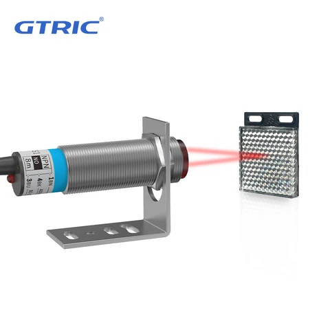 Buy Gtric Laser Photoelectric Switch Retro Reflective M18 10-30vdc 3-wires Npn Pnp Optical ...