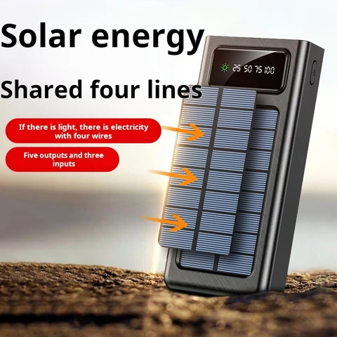 Buy High-capacity 10000mah Waterproof Solar Power Bank Mobile Charger ...