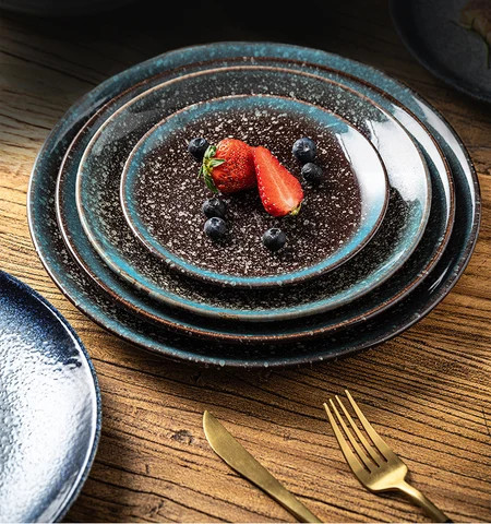 Buy Kitchen Plate Dinnerware Porcelain Round Dishes & Plates Dinnerware ...