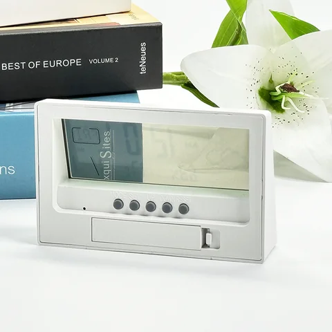 Buy Lcd Light Transparent Clock Electronic Calendars Temperature ...
