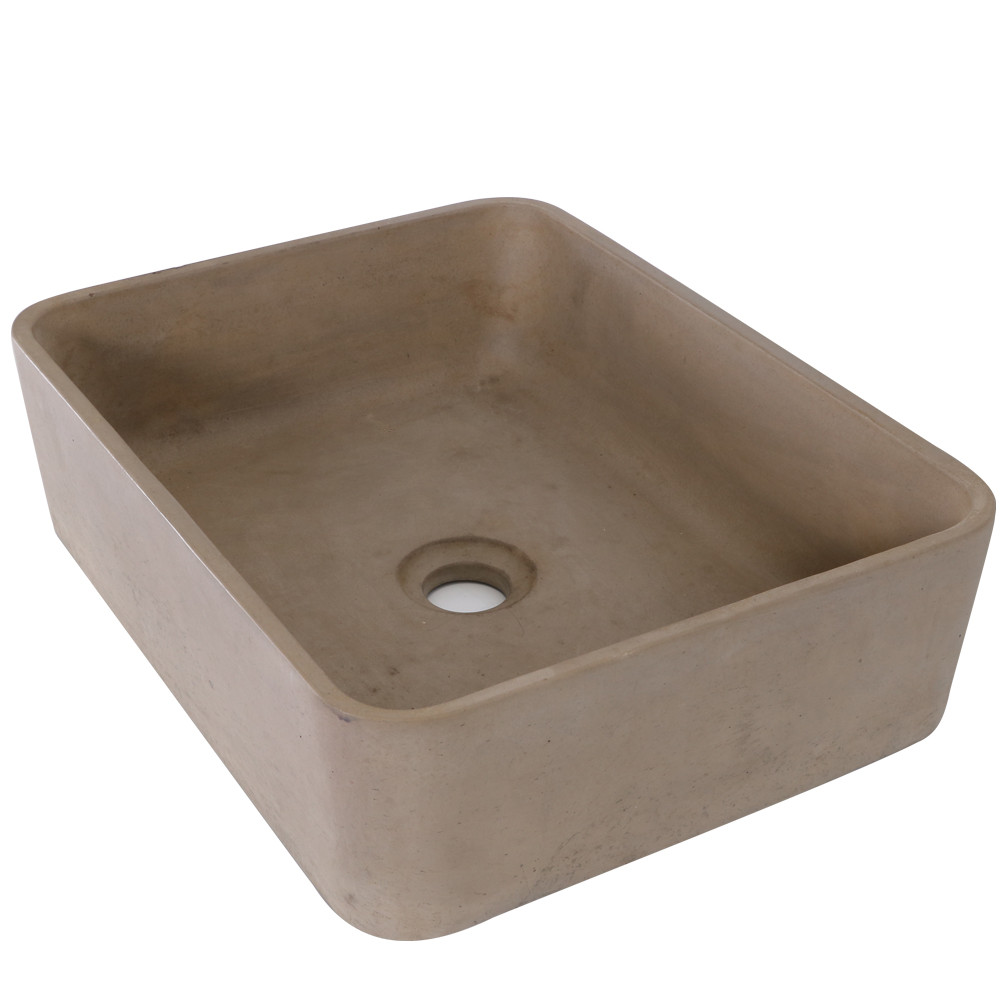 Buy Modern Bathroom Cement Lavatory Sink Outdoor Concrete Wash Basin ...