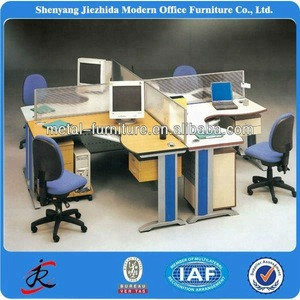 Buy Modern Elegant Modular Workstation Half Glass Office Partition from ...