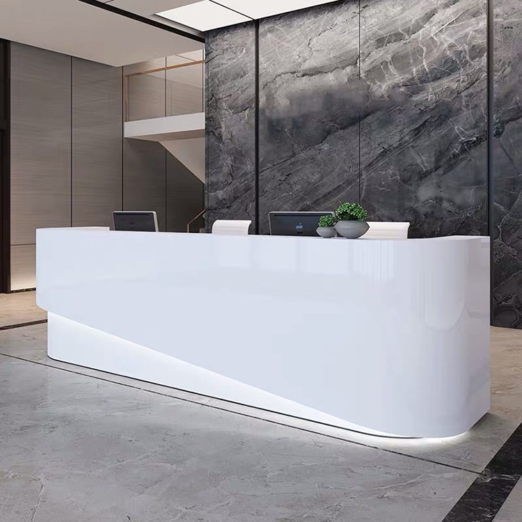 Buy Modern Regular Office Front Desk Counter Hotel Salon Marble ...