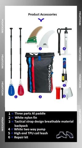 Buy Mountocean Seeker Air Inflatable Stand-up Surfboard Essential Pvc ...