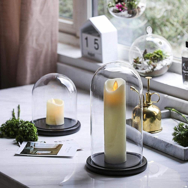 Buy New Design Wood Microlandscape Glass Cover With Foot Wooden Glass ...