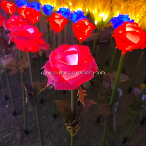 Buy Outdoor Park Decoration Artificial Led Flower Stand Lights from ...