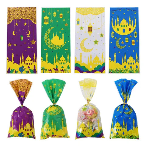 Buy 100pcs-bag Ramadan Gift Bags Plastic Candy Cookie Bag Ramadan ...