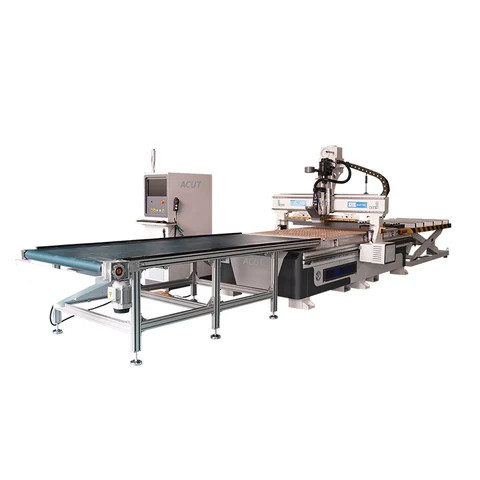 Buy Production Furniture Line Cnc Router Wood Working Automatic Loading And Unloading Nesting ...