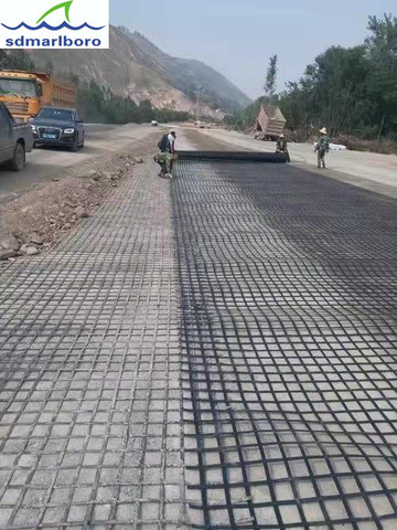 Buy Pvc Coated Geogrid Factory High Tensile Fiberglass Geogrid 40kn ...