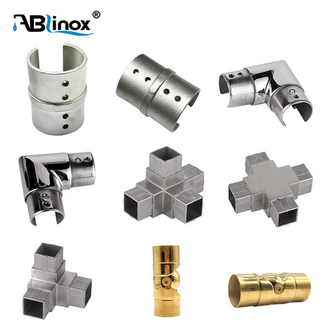 Buy Stainless Steel 90 Degree Corner Connectors Square Tube Joint Stair ...