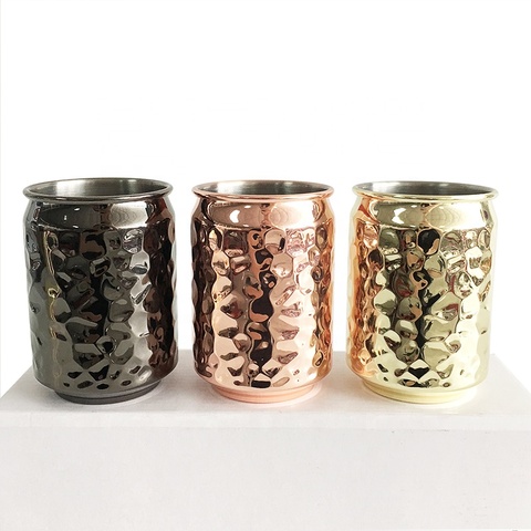 Buy Stainless Steel Beer Mug Colorful Pop-top Can Hammered Copper ...