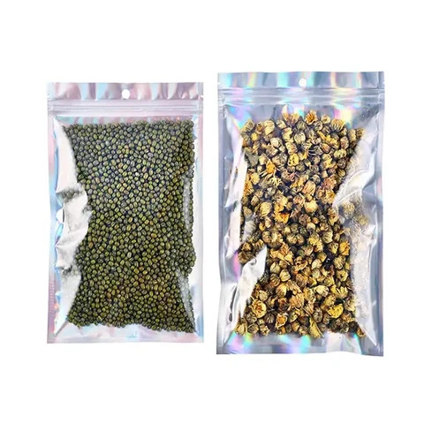 Buy Translucent Zip Lock Bags Holographic Storage Xmas Gift Packaging ...