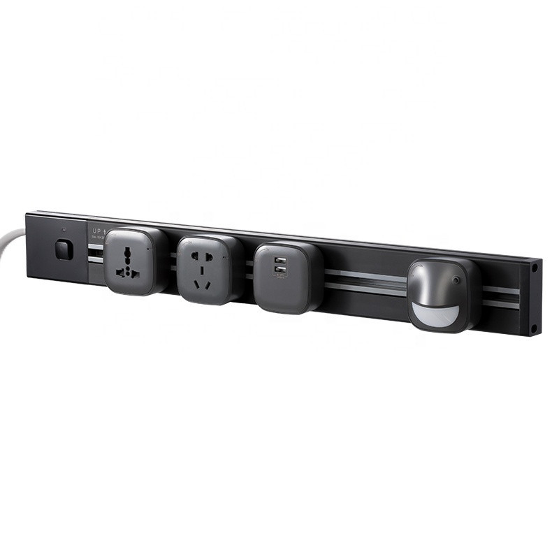 Buy Wall Mounted Track Electrical Power Socket Track Rail Hidden ...