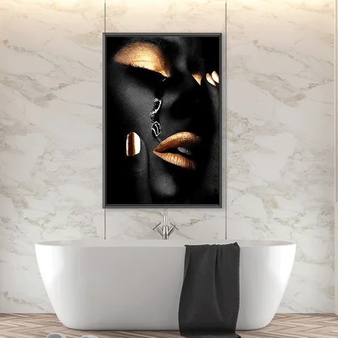 Buy Wholesale Black And Gold Human Body Women Resin Painting New ...