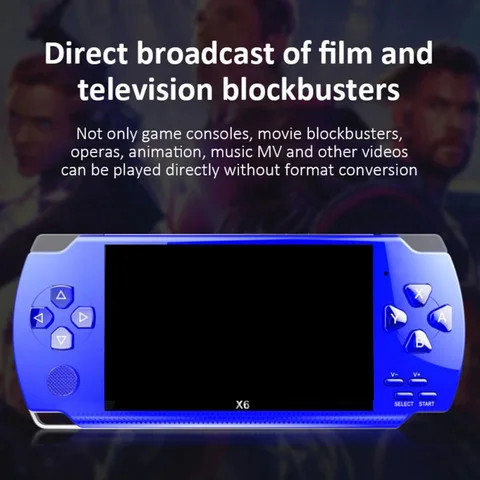 Buy X6 4.3 Inch Handheld Game Consoles Double Mini Portable Built-in ...