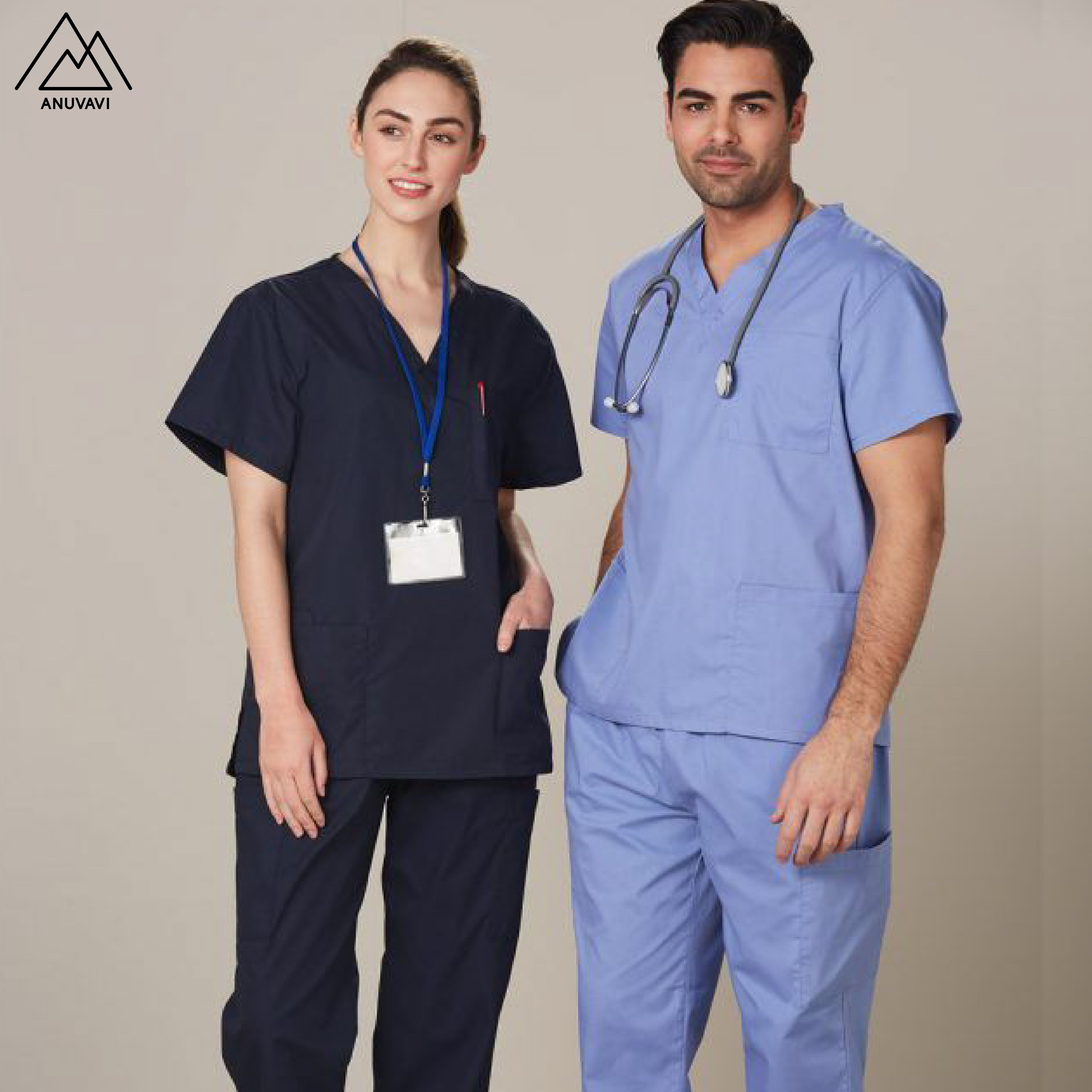 Buy Custom Nurse Uniform Spandex 4 Way Stretchy Rn Nursing Scrubs ...