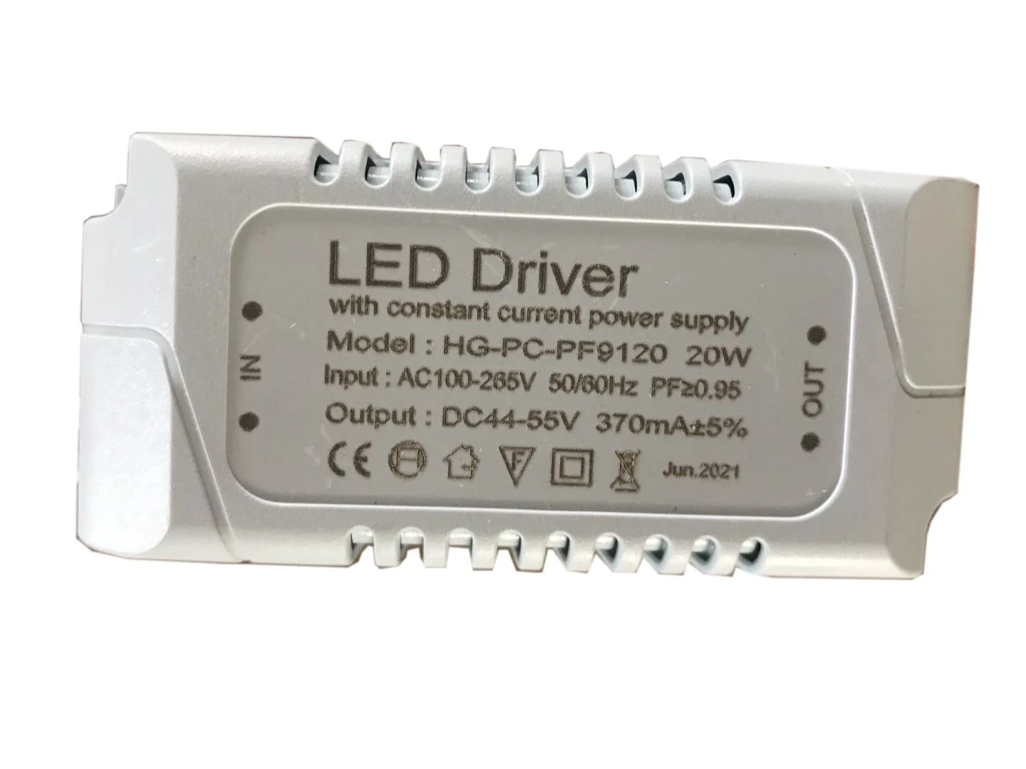 Buy Flicker Free Galvanic Isolation Led Driver 20w 350ma 370ma Pf>0.95 ...