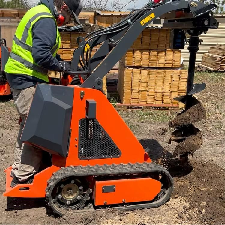 Buy Auger With Auger Drill Attachment For Mini Skid Steer Loader Track ...