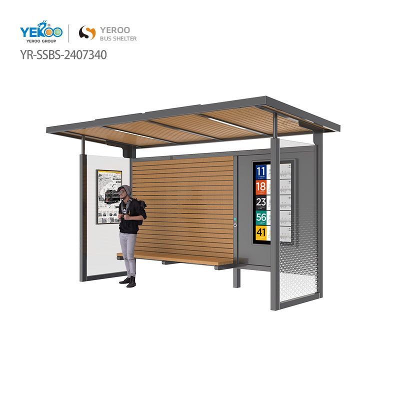 Buy Modern Design Metal Solar Bus Stop Shelter Customized from ...