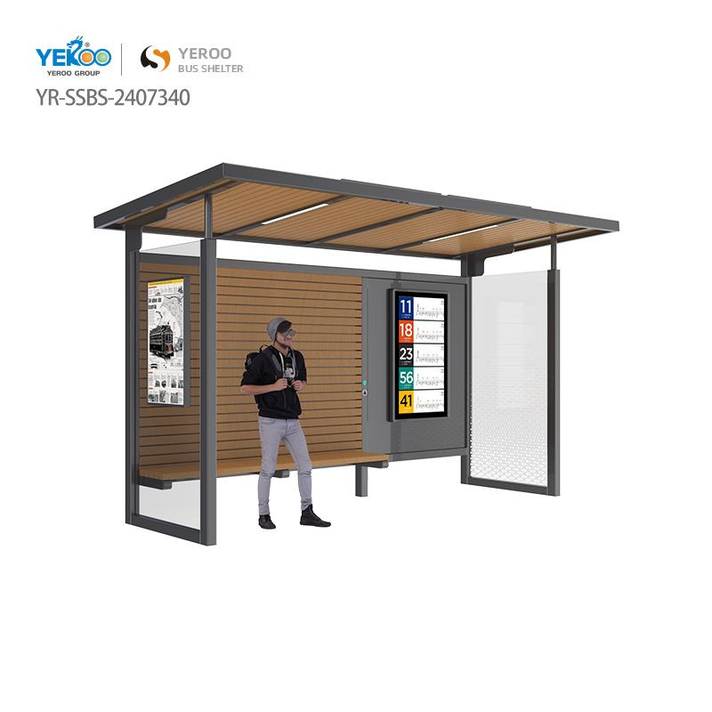 Buy Modern Design Metal Solar Bus Stop Shelter Customized from ...