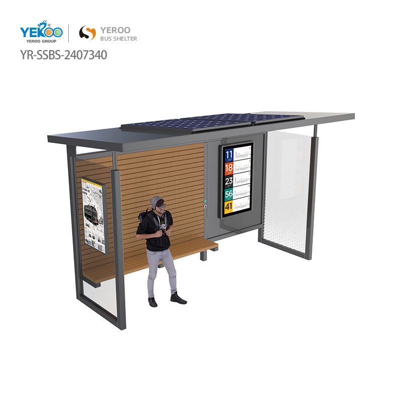 Buy Modern Design Metal Solar Bus Stop Shelter Customized from ...