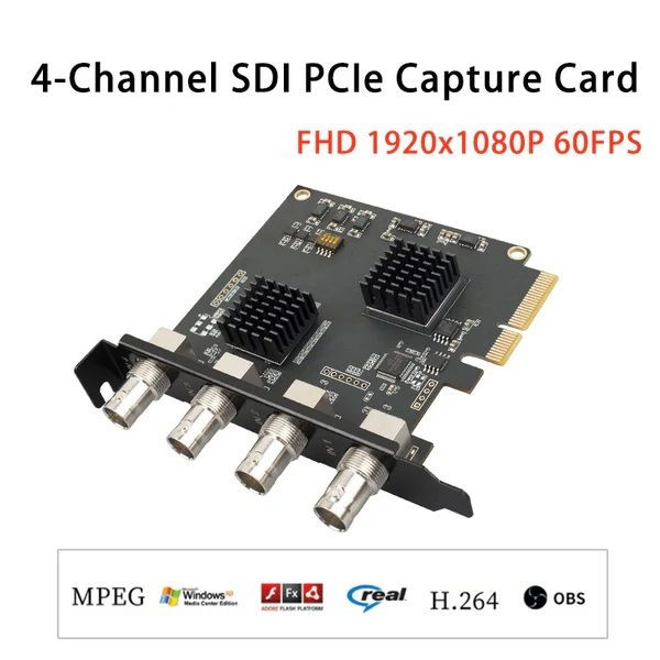 Buy 4 Channel Sdi Input Pcie Video Capture Card Suitable For Multiple ...