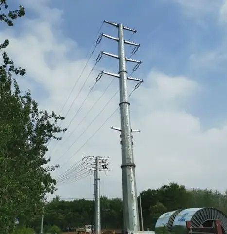 Buy 132kv Steel Tubular Poles For Telecommunication 11kv 132kv Steel ...