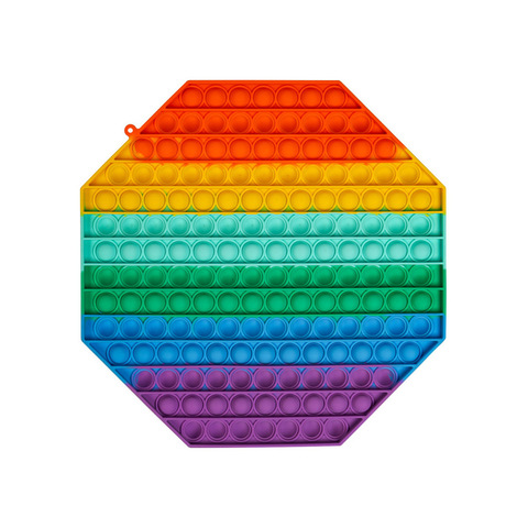 Buy 30 Cm Normal Shape Rainbow Silicone Popper That Fidget Toy Anxiety ...