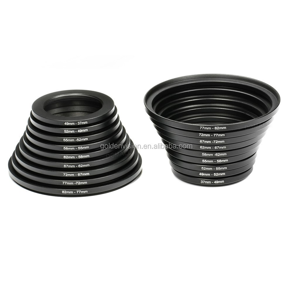 Buy 37-82mm 82-37mm Lens Step Up Down Ring Filter Adapter Set 37 49 52 ...