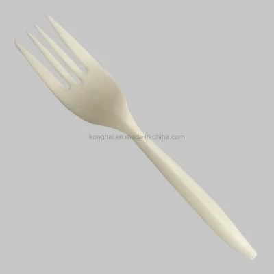 Buy 6 Inch Fork Biodegradable Cornstarch Beige Fork For Cutlery Sets Hl ...
