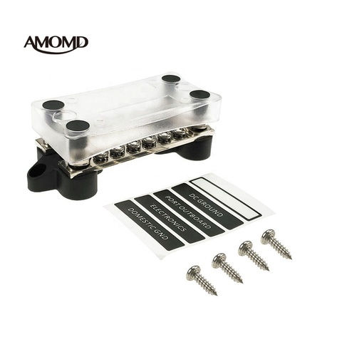 Buy Amomd Single Row Double Row Screw Terminal Block Dual Copper Tinned ...