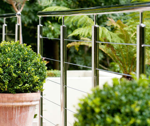 Buy Balcony Stairs Stainless Steel Railing Design Wire Cable Railing ...