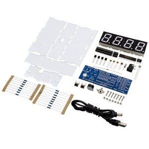 Buy Best Diy Led Electronic Clock Kit Blue Microcontroller Digital Tube ...