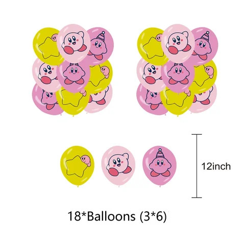 Buy Cartoon Character Star Kirby Themed Party Balloons Decorations For ...