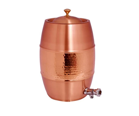 Buy Copper Water Dispenser Pot Copper Hammered Design Storage ...