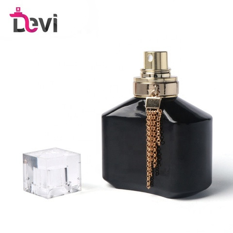 Buy Customize Fancy Lovely Black Spray Bottles With Crystal Cap 100ml ...