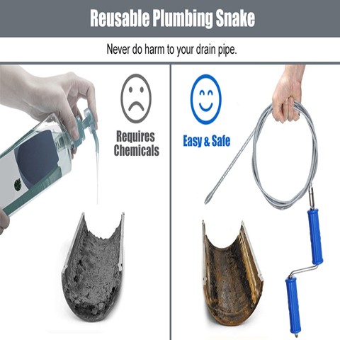 Buy Extra-long Drain Clog Remover Individual Package Spring Pipe ...