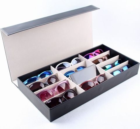 Buy High-end Glasses Display Box 12 Grids Easy To Carry Convenient ...