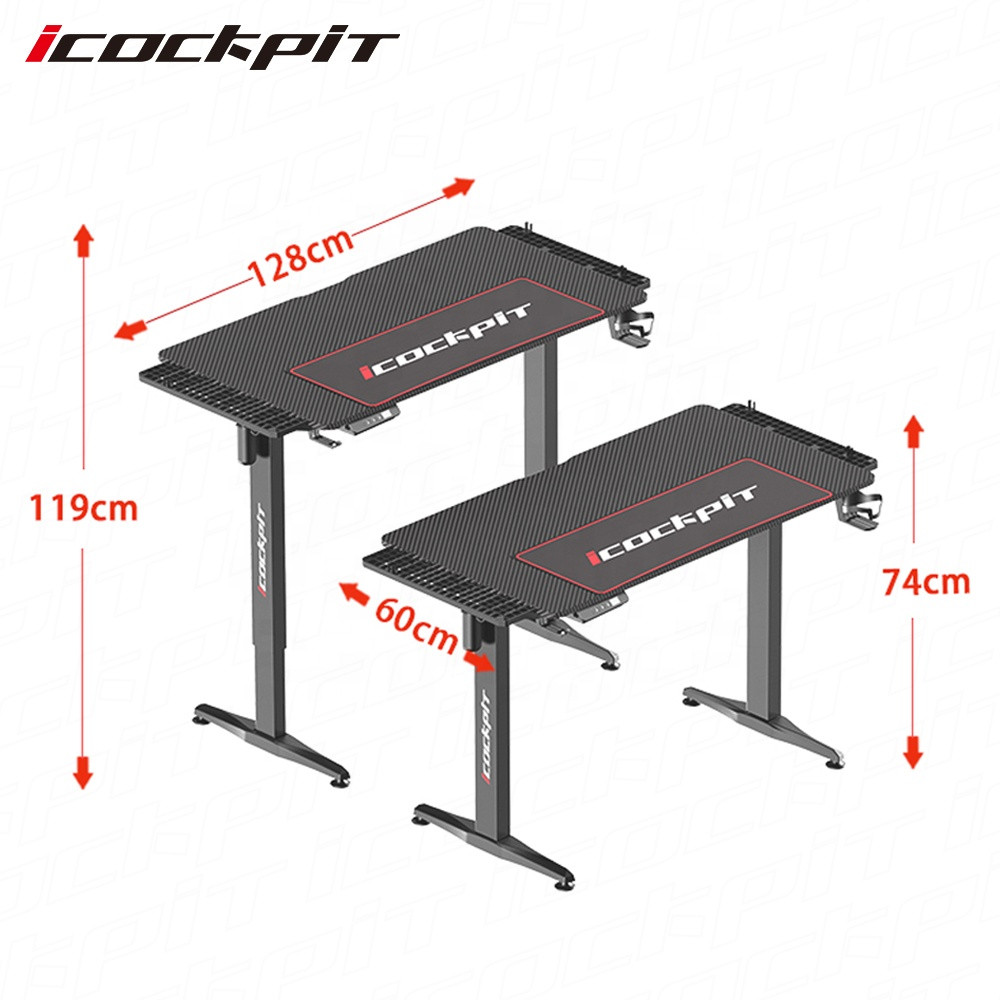 Buy Icockpit Ergonomic Best Lift Standing Gaming Desk Height Adjustable ...