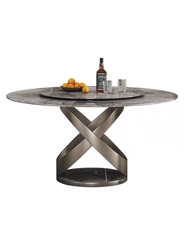 Buy Luxury Round Modern Marble Hotel Dining Tables Rotary Table from ...
