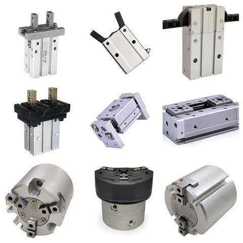 Buy Mhs Series Round Body Pneumatic Air Gripper Cylinder With Two Three ...